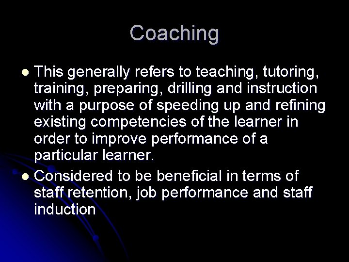 Coaching and Mentoring the new librarian Lessons from