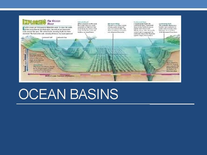 OCEANS SEAS Ch 13 Ocean Basins Zones OCEAN