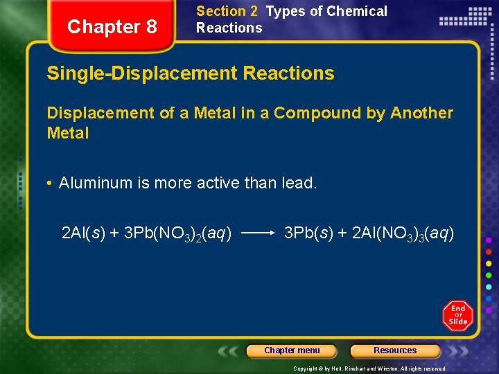Chapter 8 Section 2 Types of Chemical Reactions