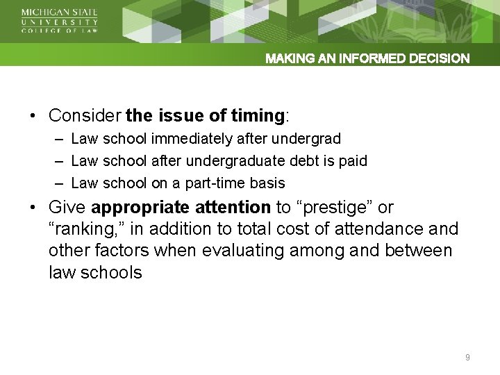 Educational Debt and the Financial Aspects of Planning
