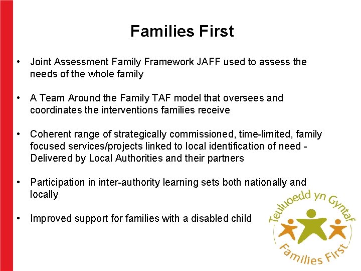 Family Support Welsh Government Perspective Lucy Akhtar Children