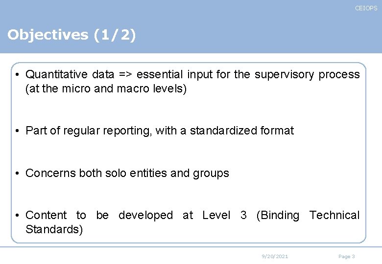 Solvency II update Quantitative Reporting Templates PierreJean Vouette