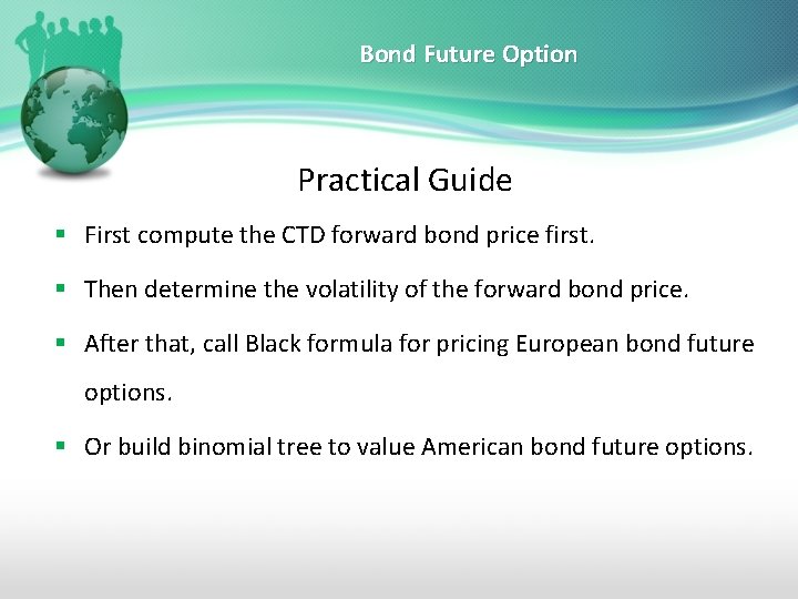 Bond Future Option Valuation Guide David Lee Fin
