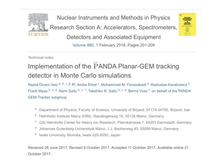 The PANDA GEM Tracker Take R Saito GSI