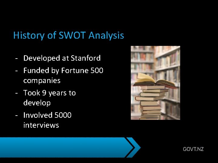 SWOT Analysis Kedua lingkungan dituntut untuk seimbang balance