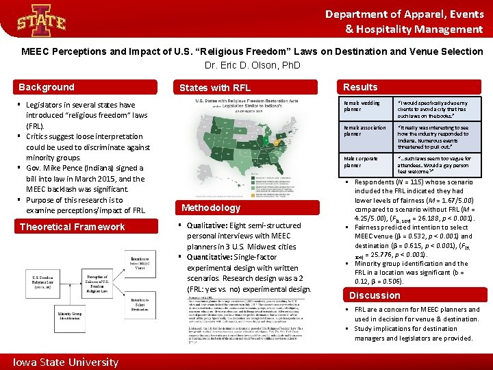Department of Apparel Events Hospitality Management MEEC Perceptions