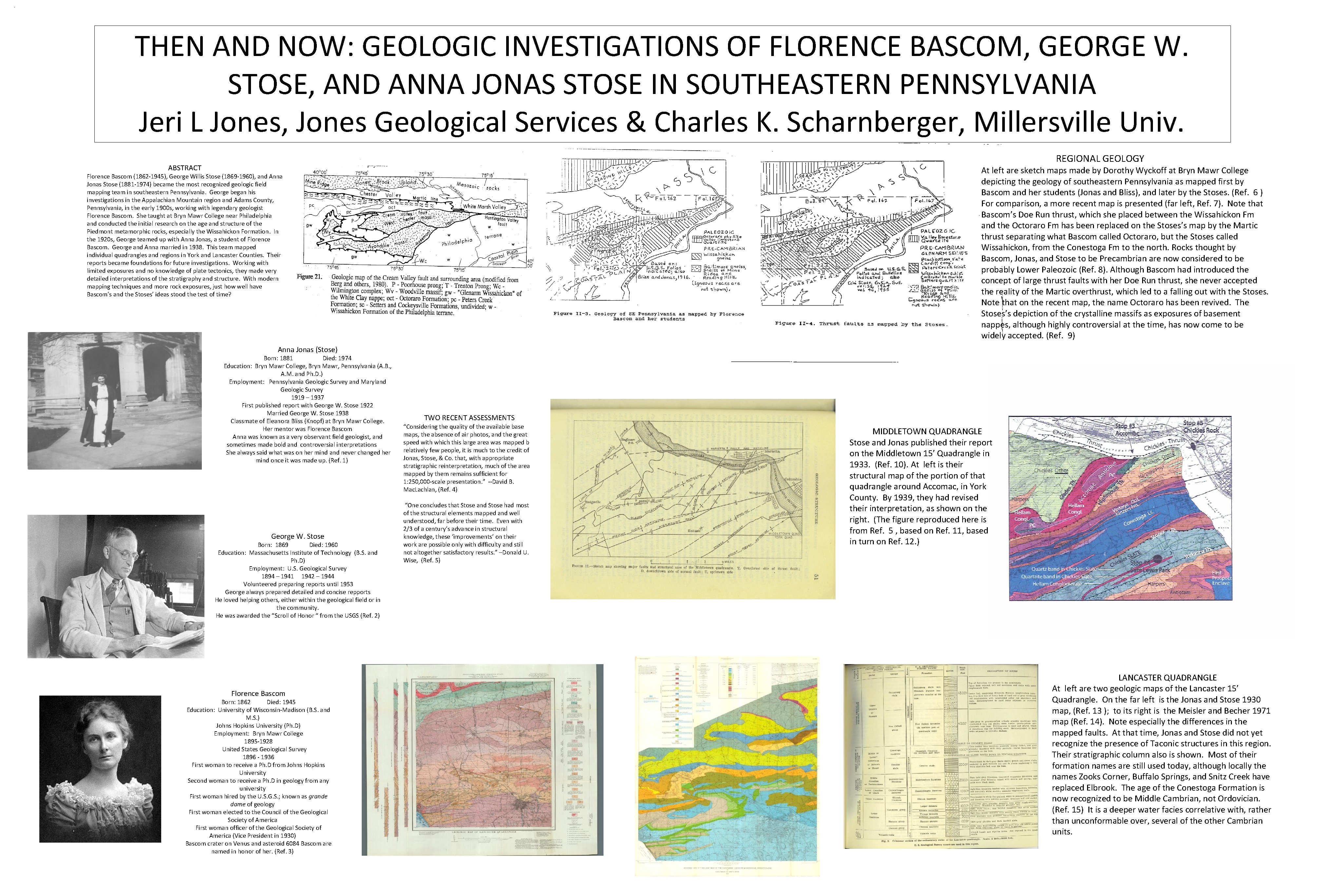 THEN AND NOW GEOLOGIC INVESTIGATIONS OF FLORENCE BASCOM