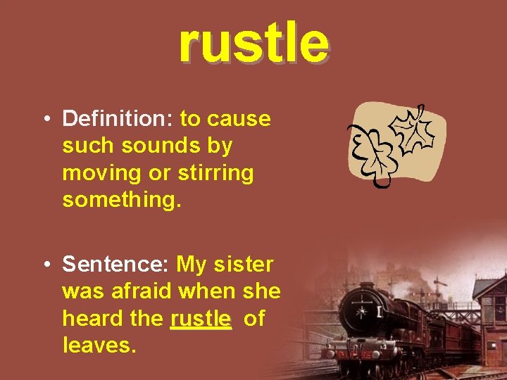 Polar Express 4 th Grade Vocabulary Words conductor