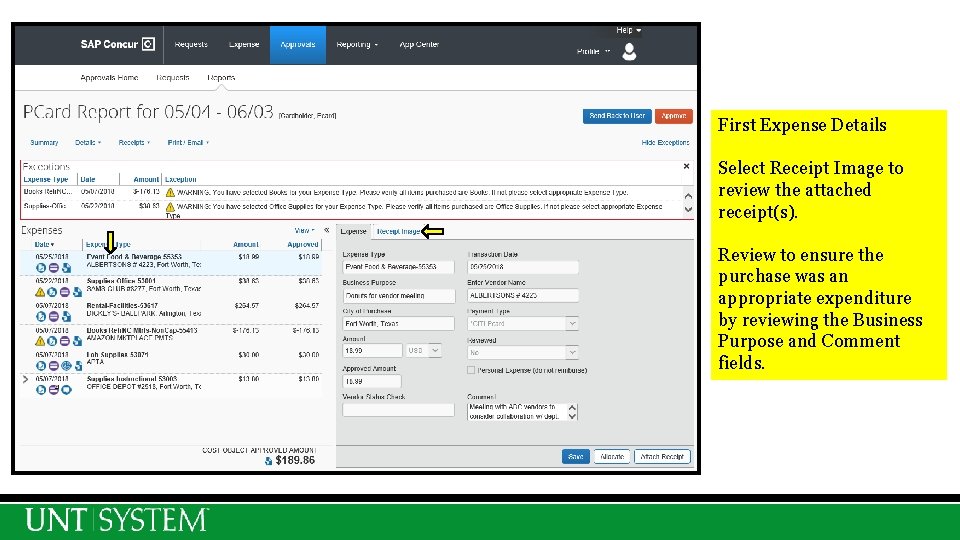 Concur PCard Approver Role Approver Role The Approver