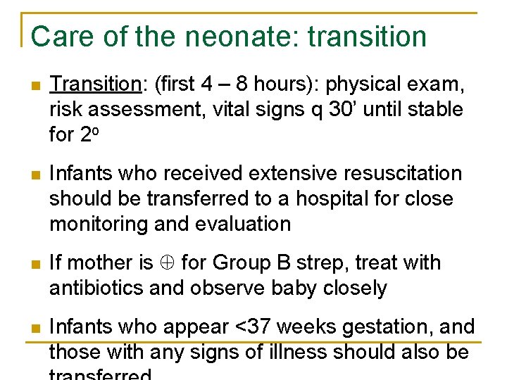 Planned Home Birth American Academy of Pediatrics Policy
