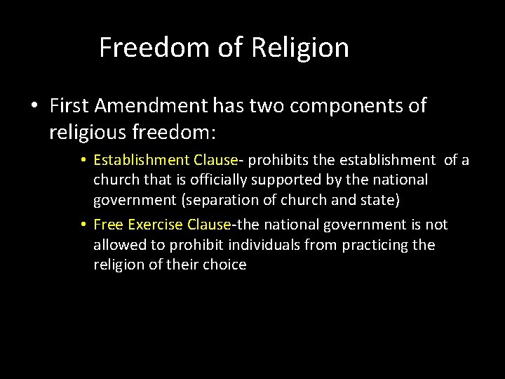 American Government Chapter 4 Civil Liberties What are