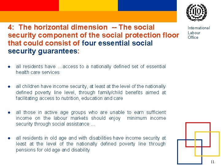 Universal access to essential social transfers and services