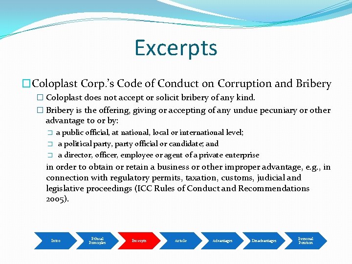 Bribes Gifts and Corrupt Practices Intro Daniel Fordice