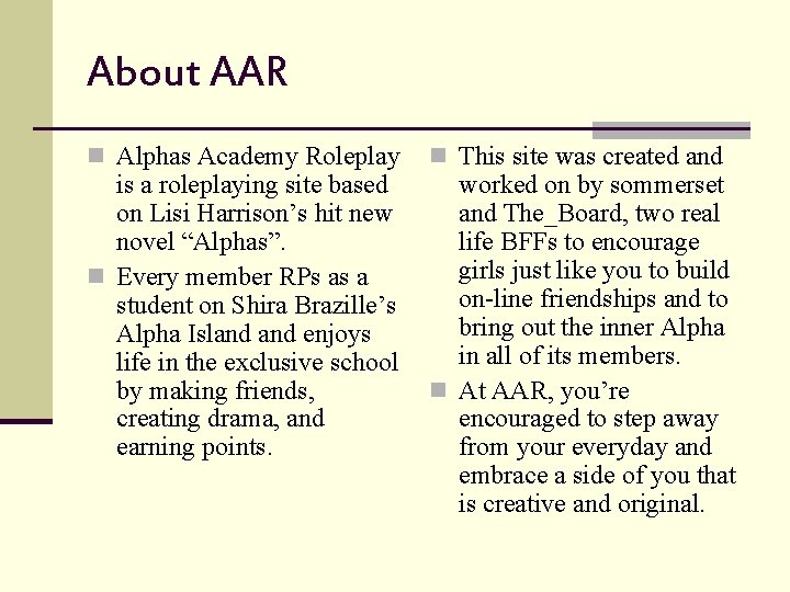 ALPHAS ACADEMY STUDENT HANDBOOK An Alphas Guide to
