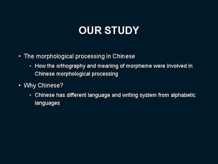 ORTHOGRAPHY AND MEANING OF MORPHEME IN CHINESE COMPOUND