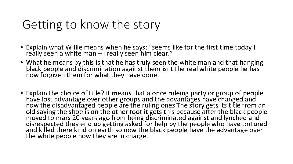 The Other Foot By Nathan Brown Getting to