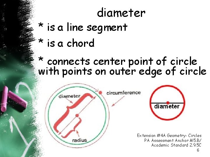 Extension 4 A Geometry Math Vocabulary Circles Assessment