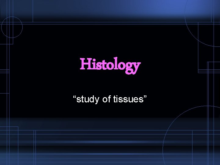 Histology study of tissues History of the Microscope