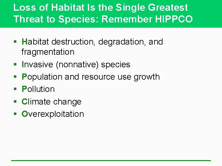 Chapter 9 Sustaining Biodiversity The Species Approach What