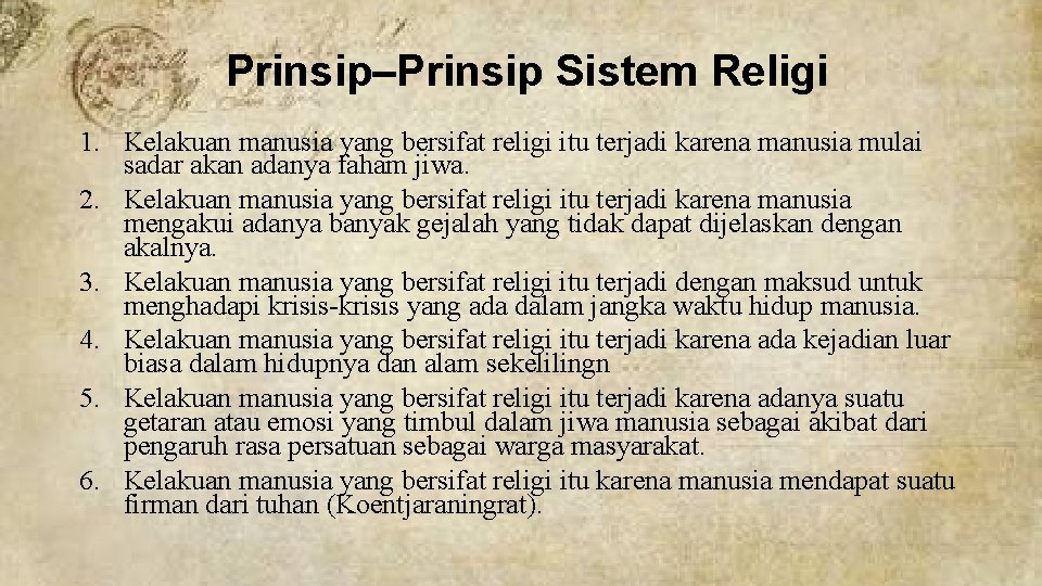 ANTROPOLOGI BUDAYA SISTEM RELIGI DALAM KEBUDAYAAN Rizky Wulandari