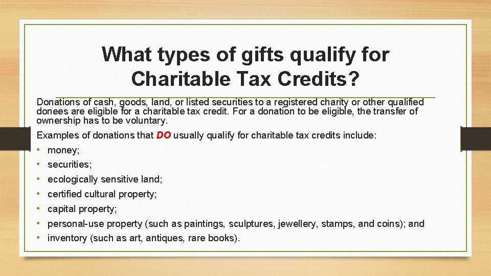 CHARITIES and GIVING Official Donation Receipts Charitable Tax