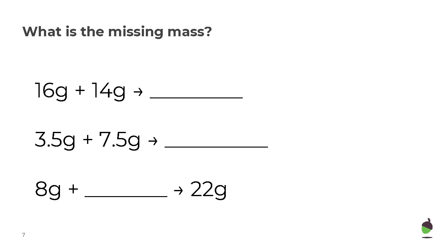 The Periodic Table Lesson 8 Conservation of Mass