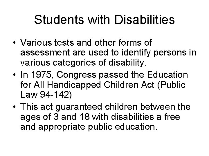 Exceptional Learners Exceptional Learners Some students have abilities