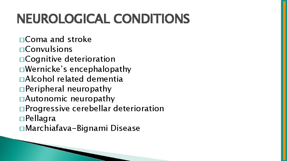 NEUROLOGY Autumn 2017 LEARNING OUTCOMES Describe the range