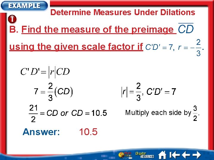 Section 9 5 Determine whether a dilation is