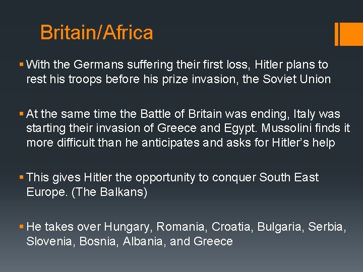 The Battle of Britain and the Nazi March