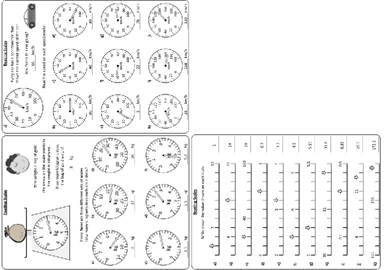 Reading Scales Worksheet A Worksheets increase in difficulty