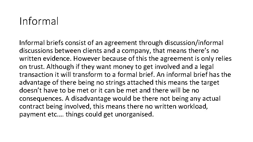 UNIT 5 WORK TO A BRIEF Structure of