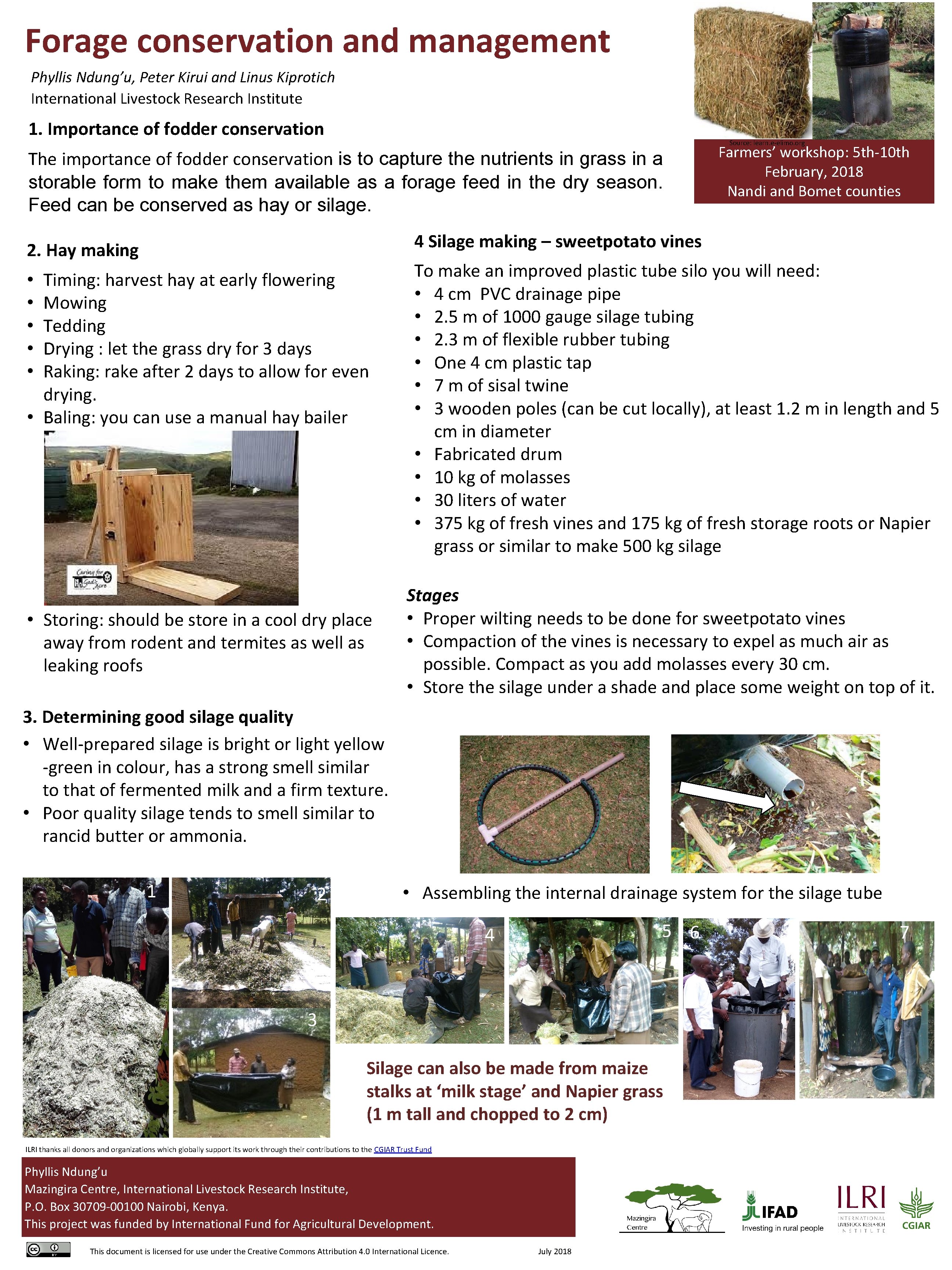 Forage conservation and management Phyllis Ndungu Peter Kirui