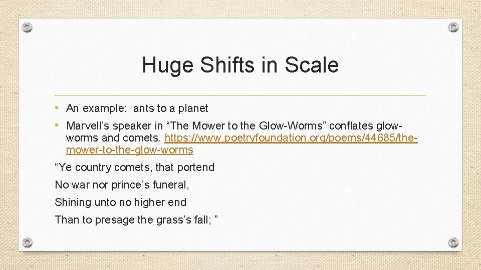 Metaphysical Poetry Vitals Mostly in the 17 th
