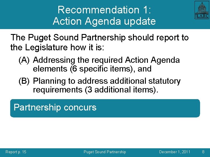 Puget Sound Partnership Processes Required to Measure Puget