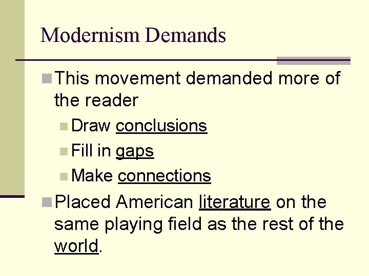 The Birth of Modernism 1914 1946 Disillusionment WWI