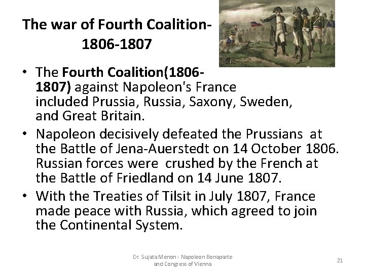 Napoleon Bonaparte1769 1821 and Congress of Vienna Early