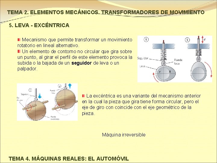 TEMA 2 ELEMENTOS MECNICOS TRANSFORMADORES DE MOVIMIENTO 1