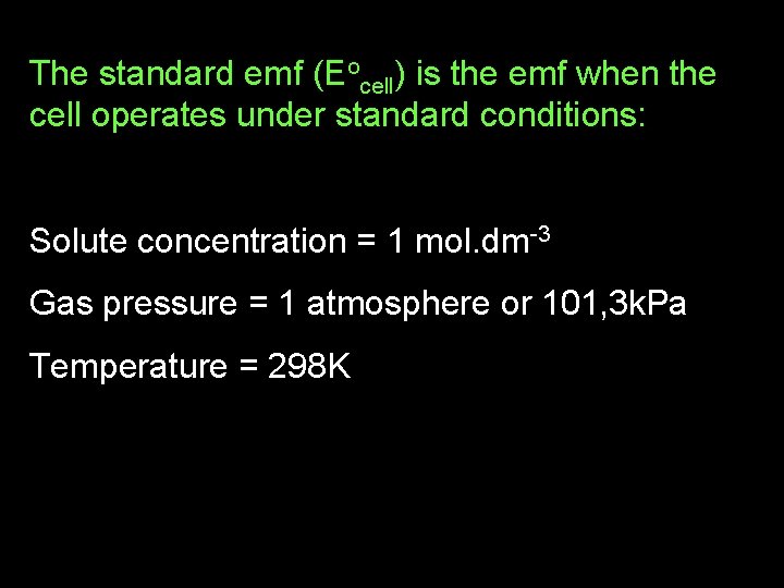 FACTORS AFFECTING REACTIONS IN CELLS The effect of