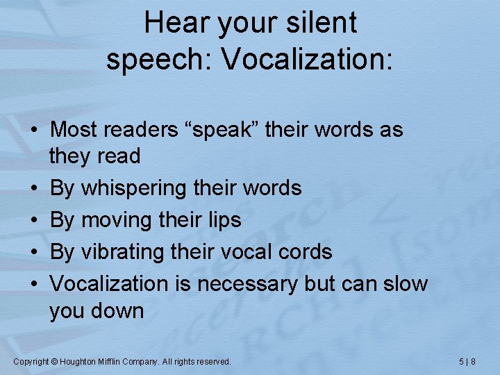 Chapter 5 Improving Your Reading Ways to improve