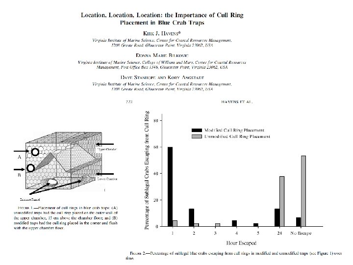 Escape ring modifications to reduce female and sublegal