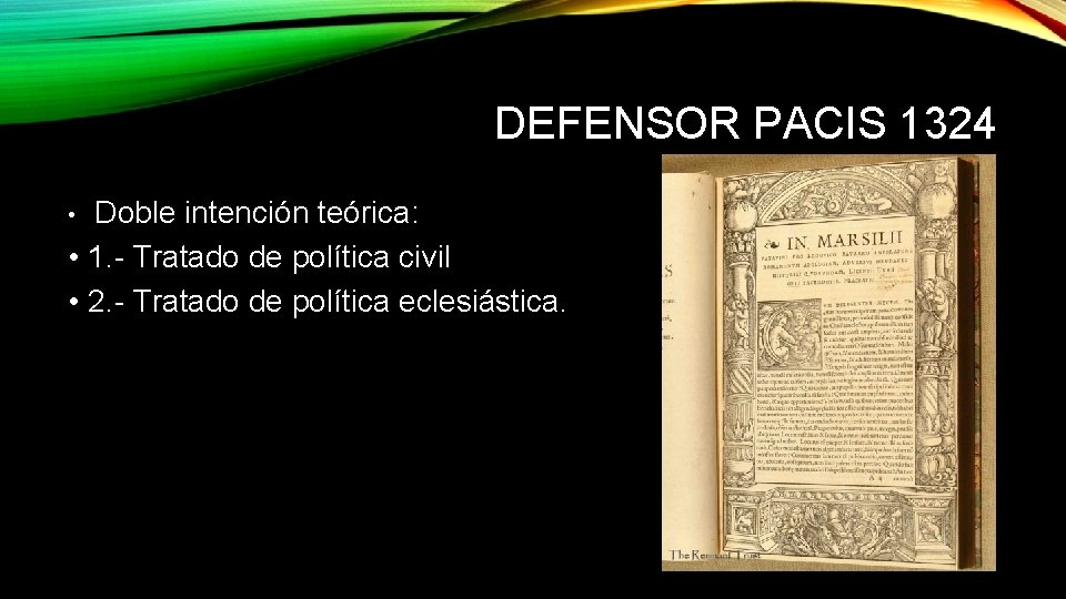 MARSILIO DE PADUA Defensor pacis SACRO IMPERIO Doble