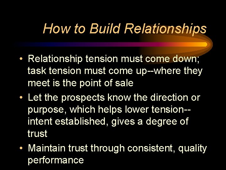World Class Selling Lesson Two Building Sales Relationships
