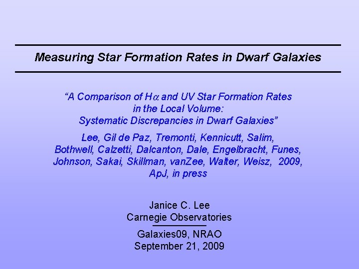 Measuring Star Formation Rates in Dwarf Galaxies A