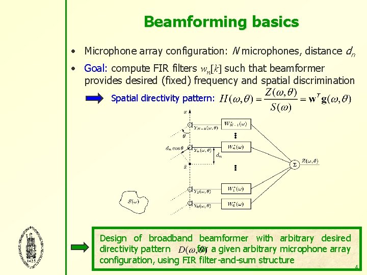 Design of fixed broadband beamforme robust against gain
