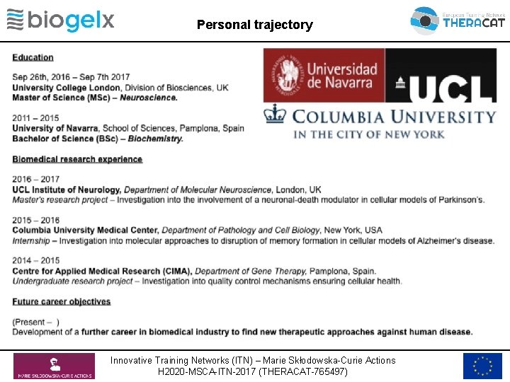 Bioortogonal catalysis for cancer therapy Africa GalvezFlores ESR