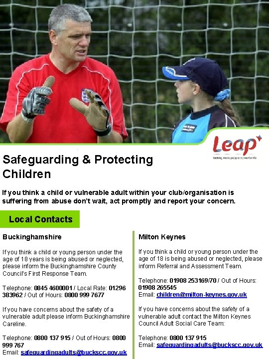 Safeguarding Protecting Children If you think a child