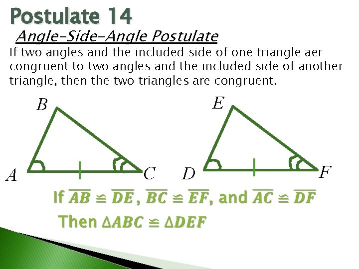 Triangle Congruence by SSS SAS ASA AAS Skill