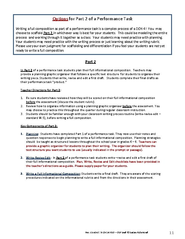 Quarter Four Reading Informational Text Grade 2 Teacher