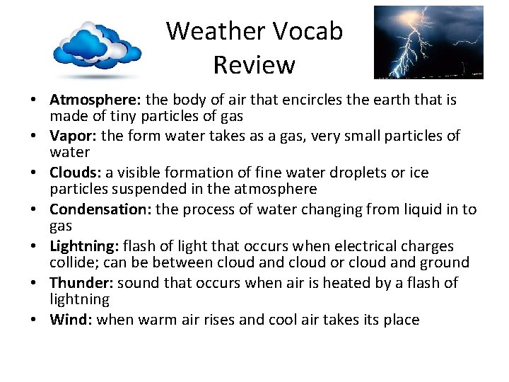 Weather Dancing Powerpoint for classroom instruction CLOUDS Background